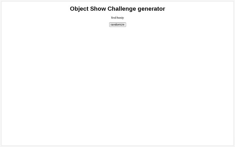 Object Show Challenge generator