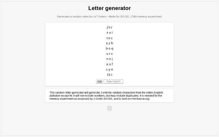 Letter generator