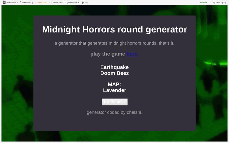 Midnight Horrors round generator