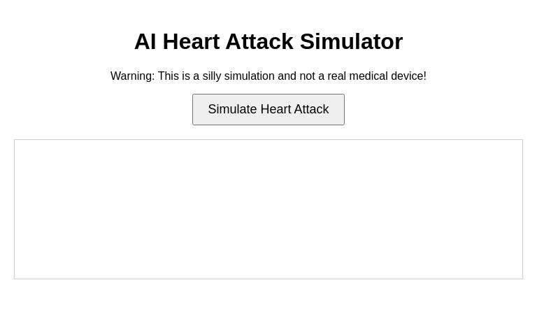 AI Heart Attack Simulator ― Perchance Generator