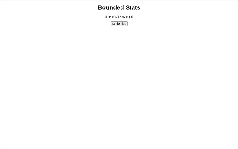 Bounded Stats ― Perchance Generator