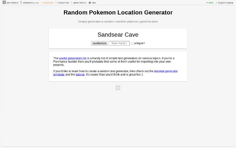 Random Pokemon Location Generator