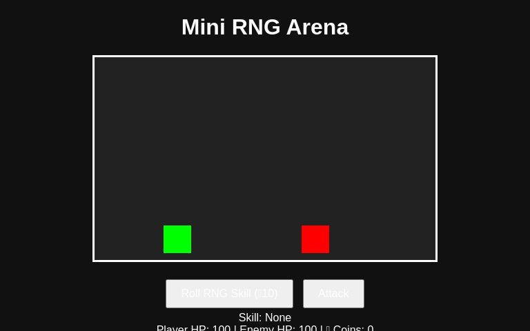 Mini RNG Arena ― Perchance Generator