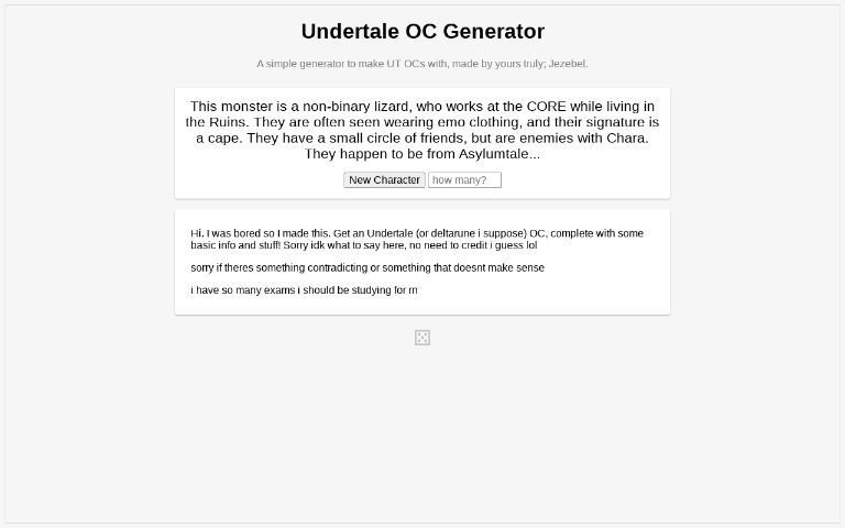 Undertale OC Generator