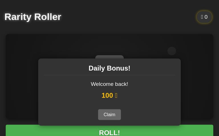 Rarity Roller ― Perchance Generator