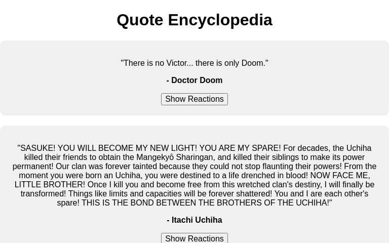 Quote Encyclopedia ― Perchance Generator