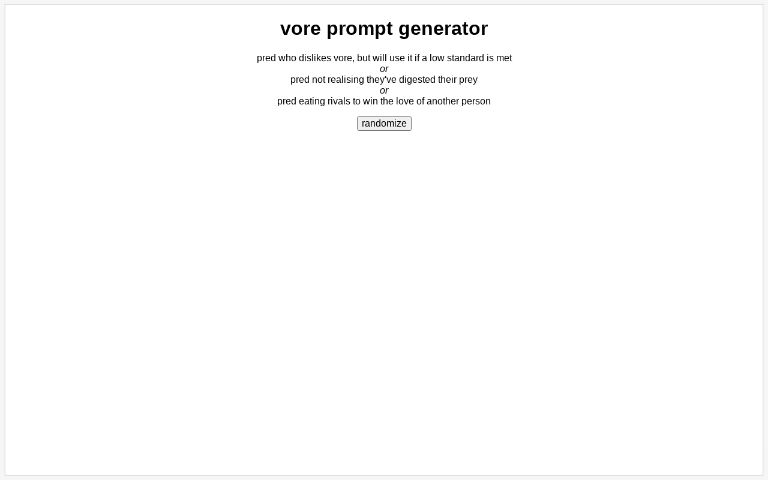 vore prompt generator