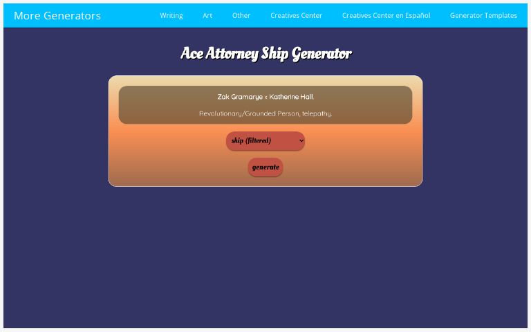 🏳️‍🌈 Ace Attorney Ship Generator 🏳️‍🌈