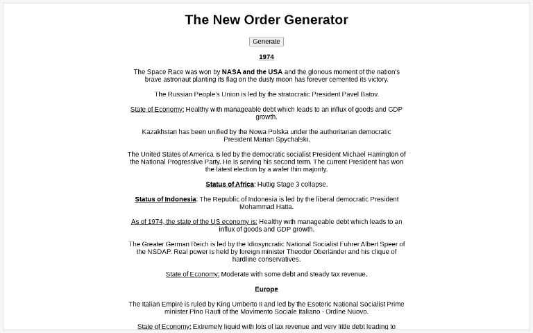 The New Order Generator