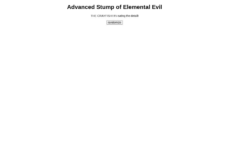 Advanced Stump of Elemental Evil ― Perchance Generator
