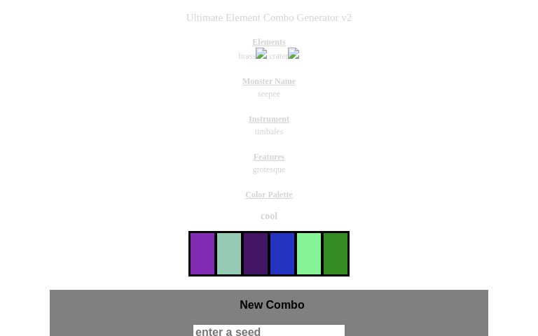 Element Combo Generator V2