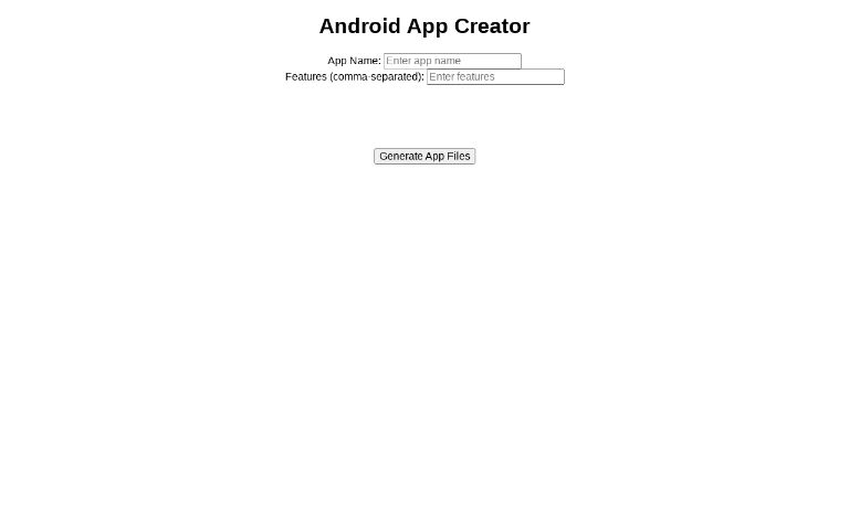 Android App Creator ― Perchance Generator