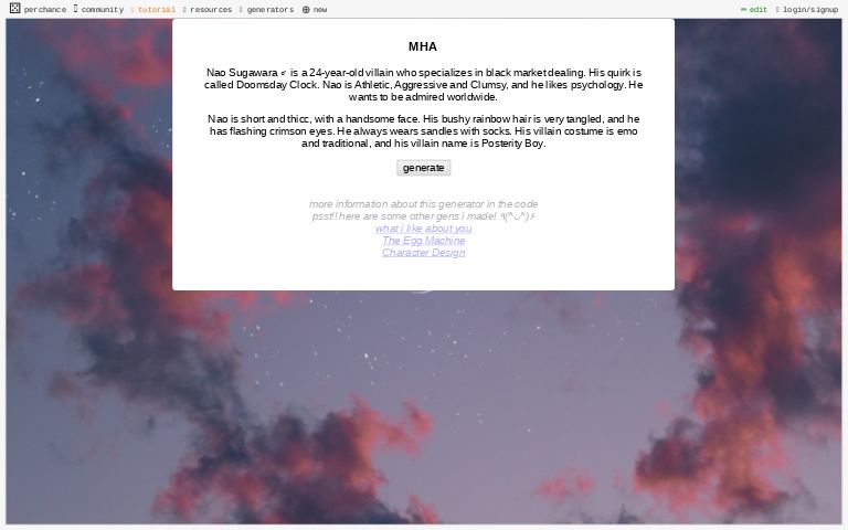 Mha Oc Generator