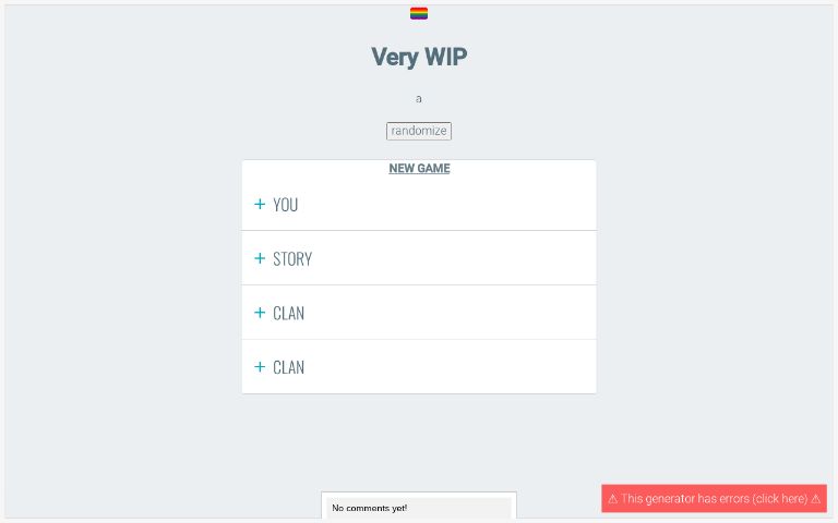 Very WIP ― Perchance Generator