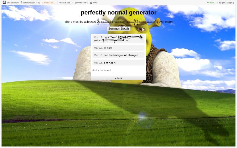 perfectly normal generator