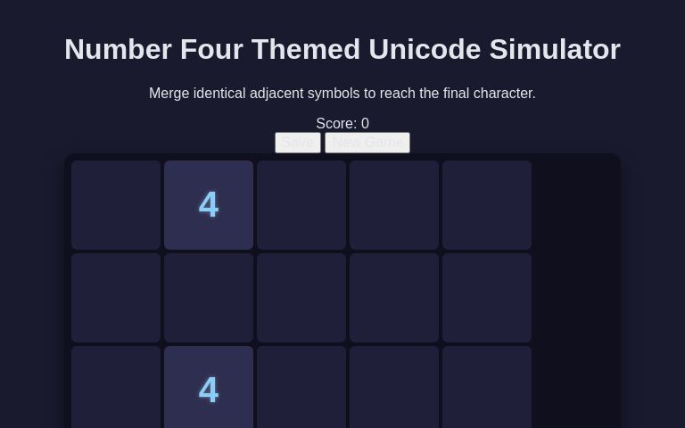 Number Four Themed Unicode Simulator ― Perchance Generator