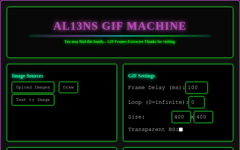 UFO GIF MACHINE ― Perchance Generator