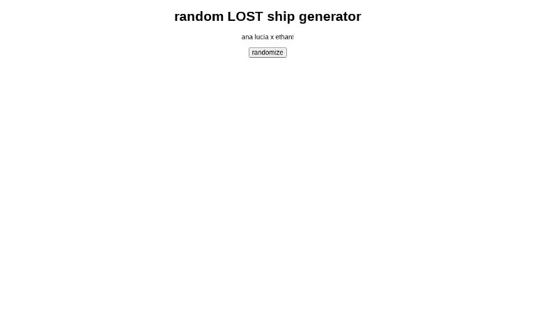 random LOST ship generator