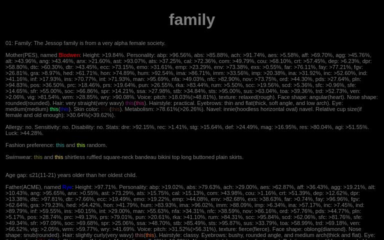 family ― Perchance Generator