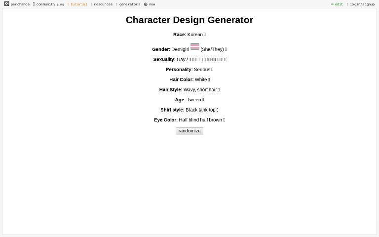 Character Design Generator