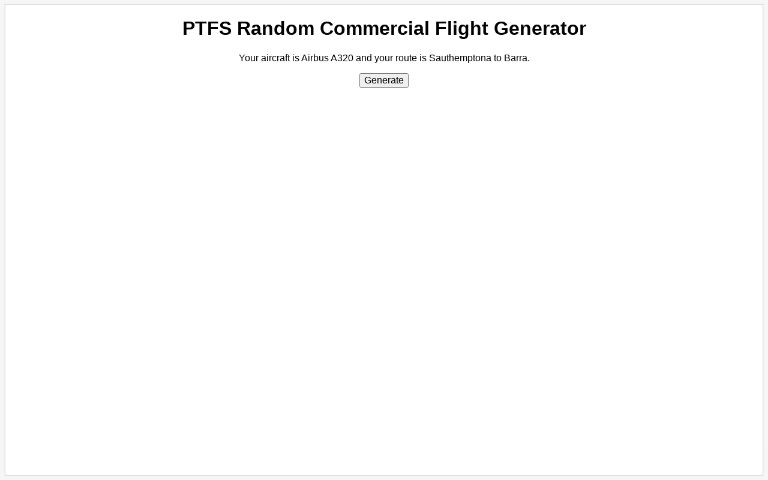 PTFS Random Commercial Flight Generator