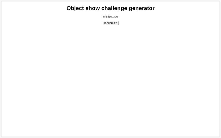 Object show challenge generator