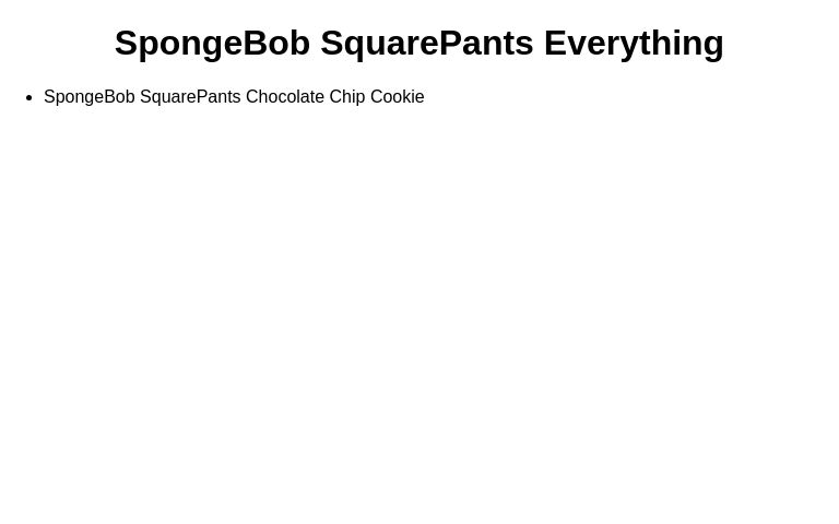 SpongeBob SquarePants Everything ― Perchance Generator