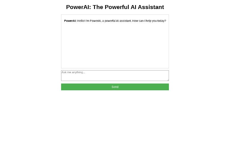 PowerAI: The Powerful AI Assistant ― Perchance Generator