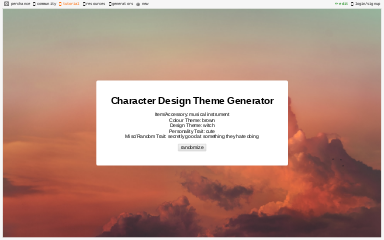 Character Design Theme Generator