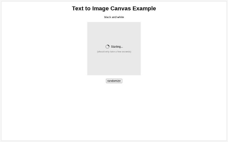 Text to Image Canvas Example ― Perchance Generator