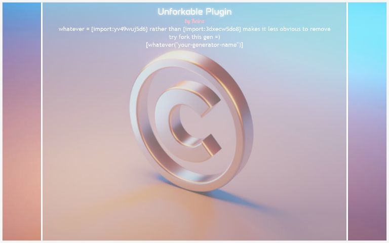 ©️ • Unforkable Plugin • By Keira 💖