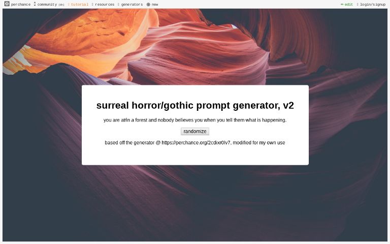 surreal horror/gothic prompt generator, v2