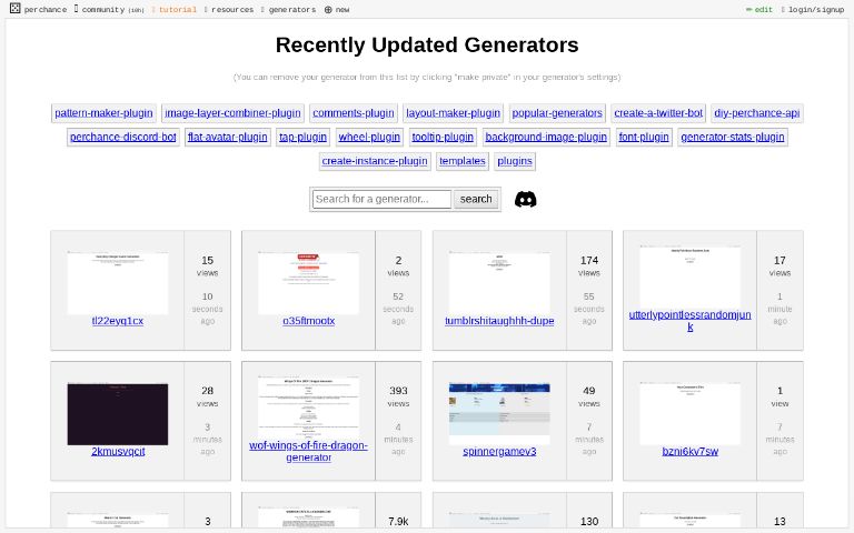 Recently Updated Generators
