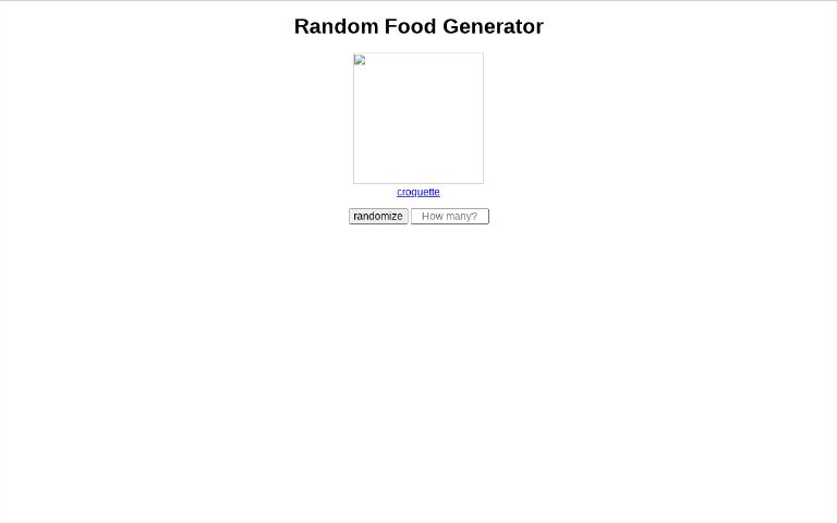 Random Food Generator