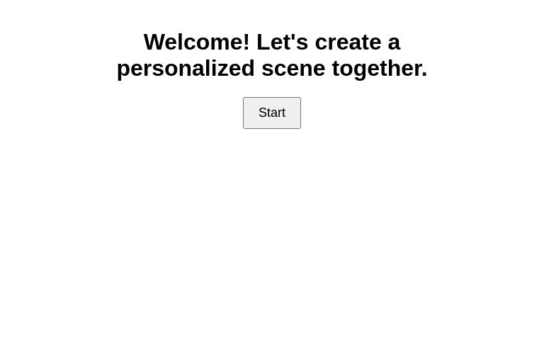 Welcome! Let's create a personalized scene together. ― Perchance Generator
