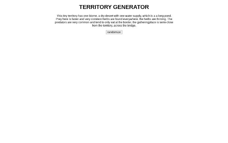 TERRITORY GENERATOR