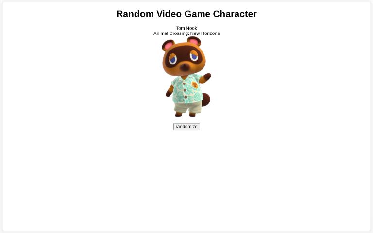 Random Video Game Character ― Perchance Generator