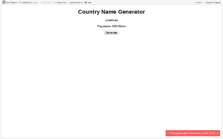 Country Name Generator