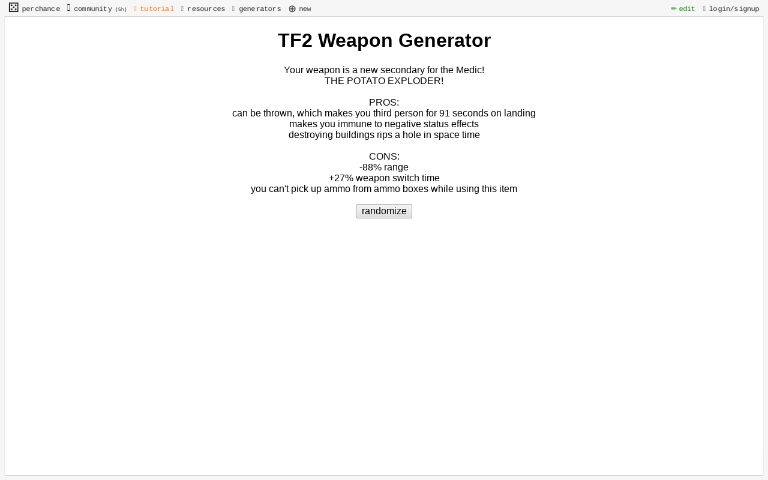 TF2 Weapon Generator