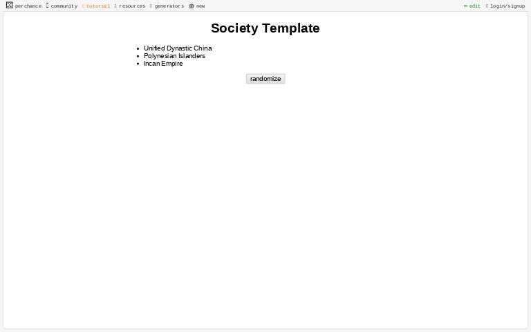 Society Template ― Perchance Generator
