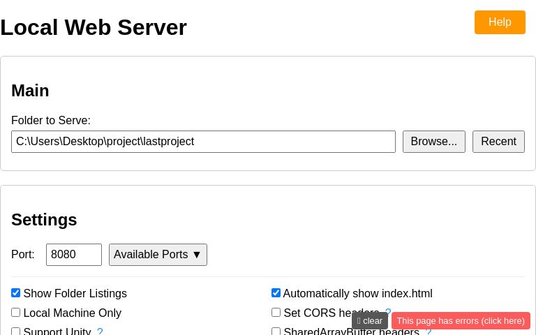 Local Web Server ― Perchance Generator