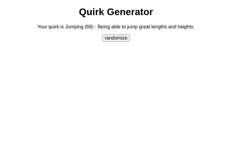 Quirk Generator