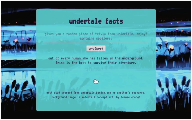 undertale facts ― Perchance Generator