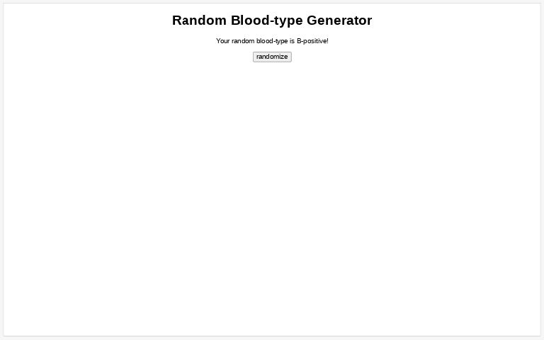 Random Blood-type Generator
