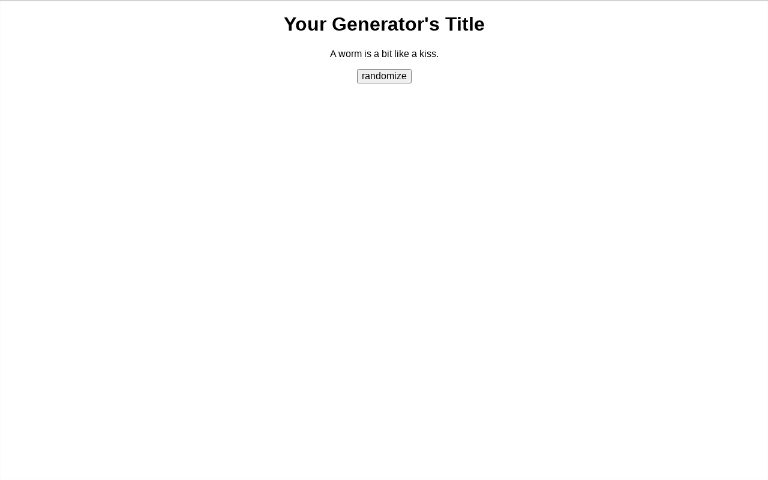 Minimal ― Perchance Generator