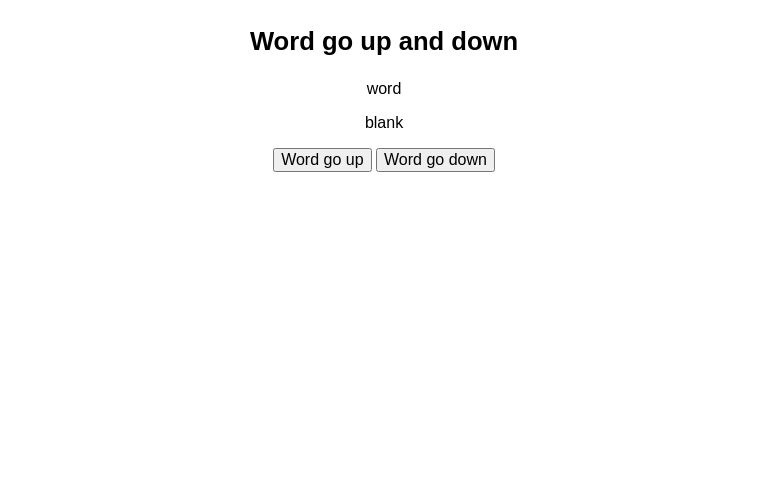Word go up and down ― Perchance Generator