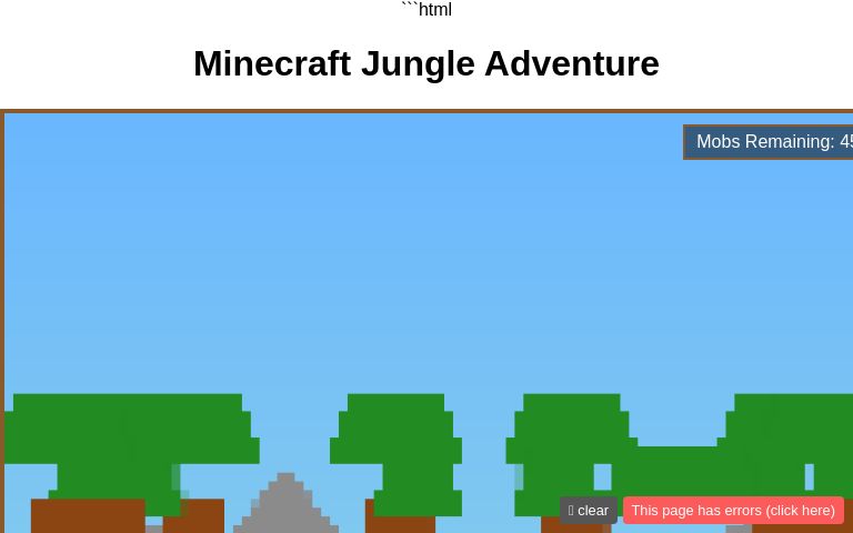 Minecraft Jungle Adventure ― Perchance Generator