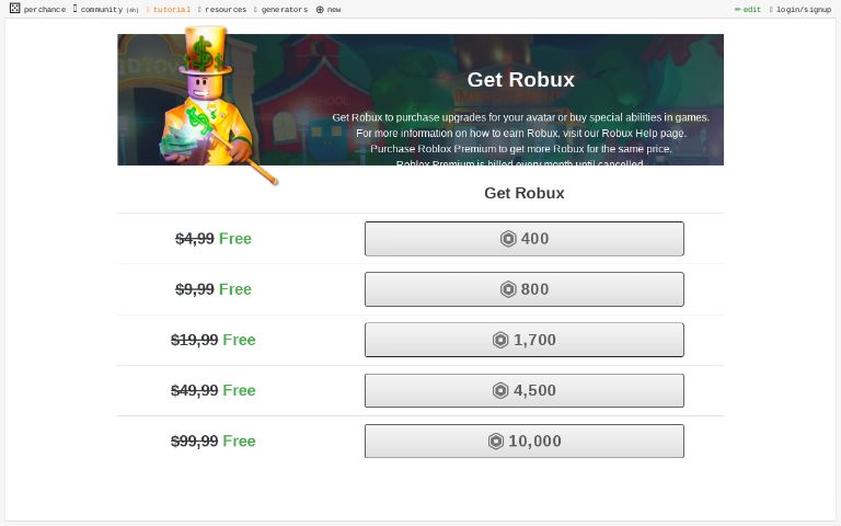 Get Robux ― Perchance Generator