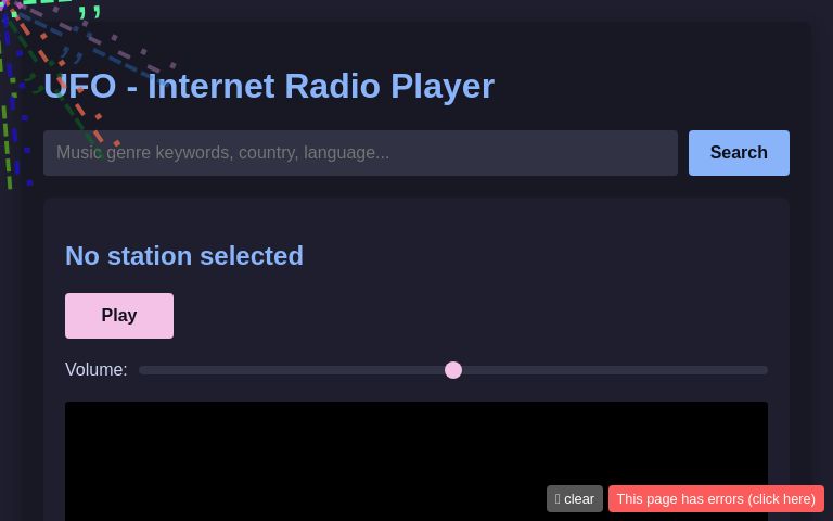 UFO - Internet Radio Player ― Perchance Generator