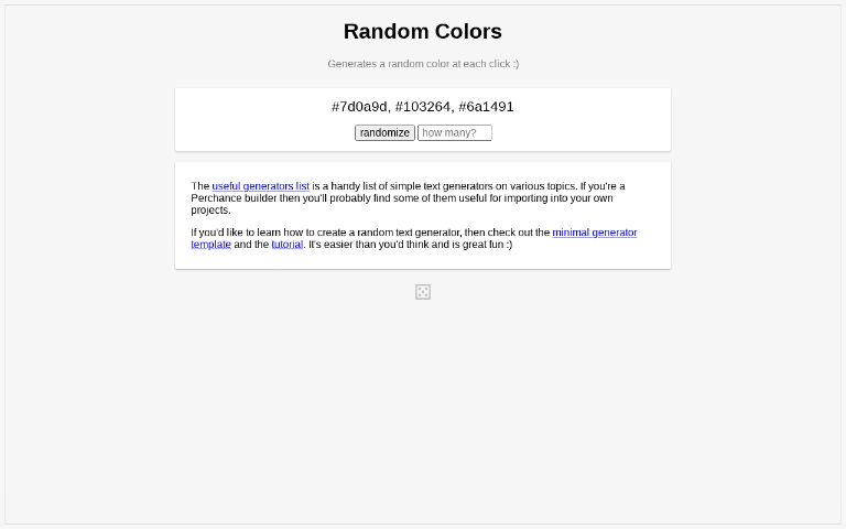 Random Colors ― Perchance Generator